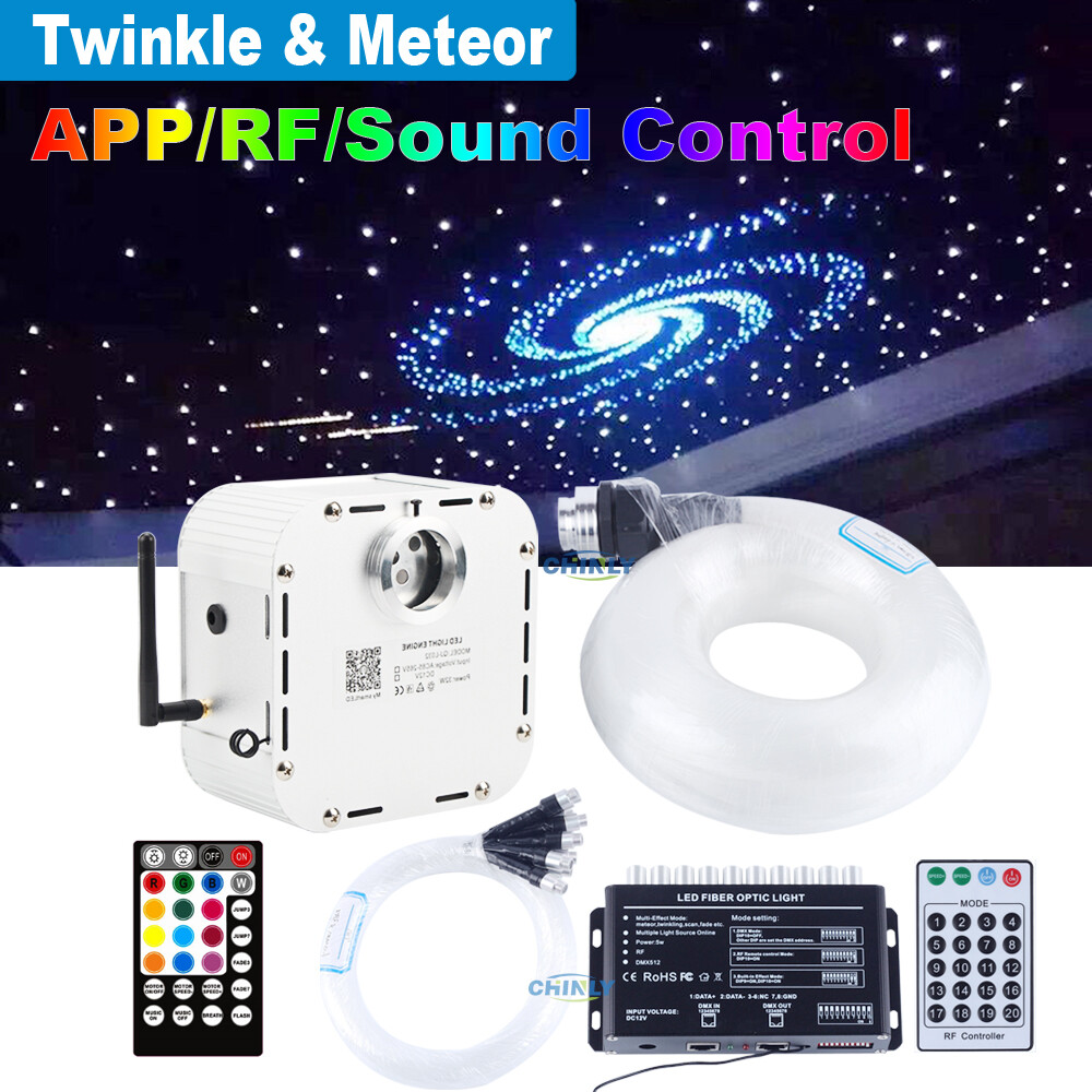 32w Rgb Twinkle Led Fiber Optic Star Ceiling Kit Light Star Ceiling