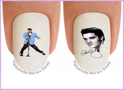 Nail Art 539 CHARACTER Elvis 3 Blue Jacket WaterSlide Nail Decals ...