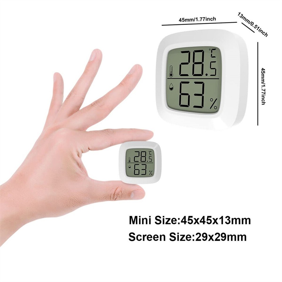 Digital Indoor Thermometer Hygrometer Mini Room Temperature Monitor LCD ...