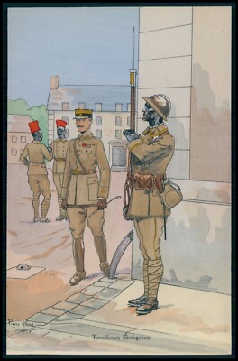 ac9 art Pierre Albert Leroux war military France soldier original 1930s ...