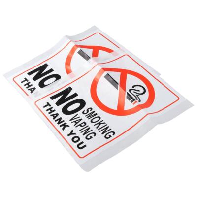 Self-Adhesive No Smoking No Vaping Sticker Sign No Smoking Sticker ...