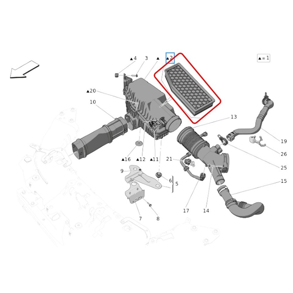 📞 Maserati Grecale Engine Air Filter OE 670161180 | eBay