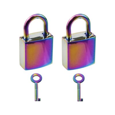 Mini Padlocks Colorful Square Locks With Key Diary Padlock 35x20mm Zinc ...