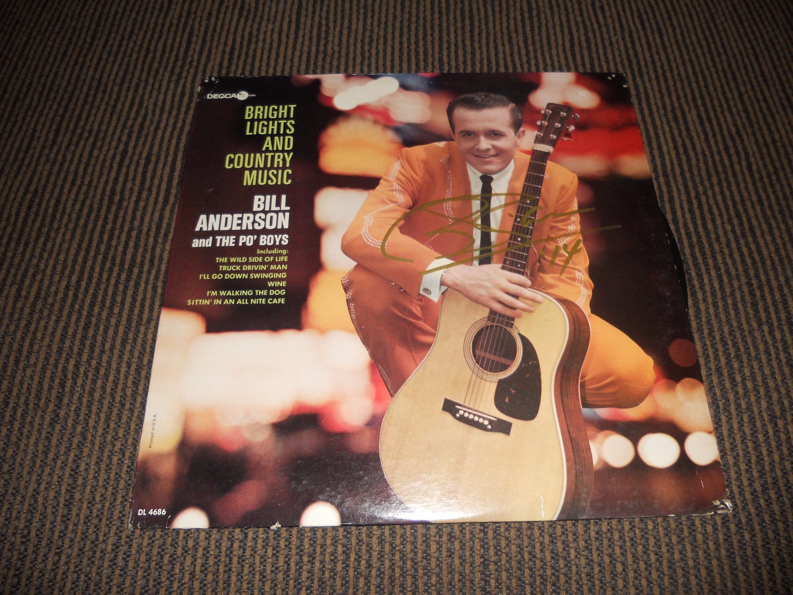 Bill Anderson Signed Autographed Bright Lights LP Album Guaranteed | eBay