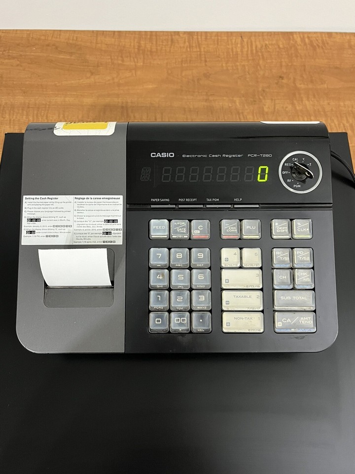 Casio PCR-T280 Cash Register Tested/ Works with Drawer & Operator Keys ...
