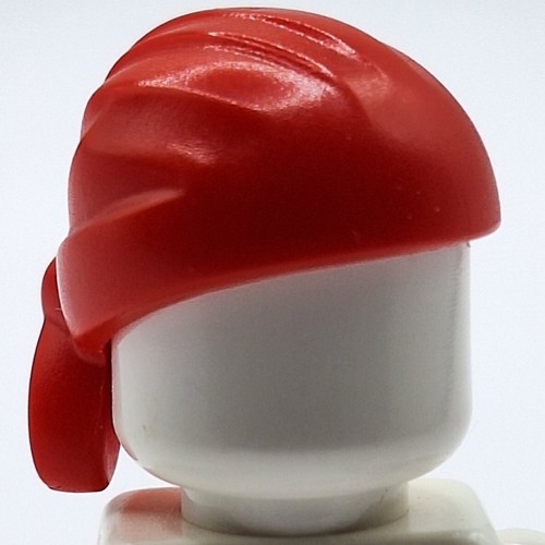 LEGO Minifigure Headgear Pirate Hat Cloth Wrap Bandana Rounded Top Red ...