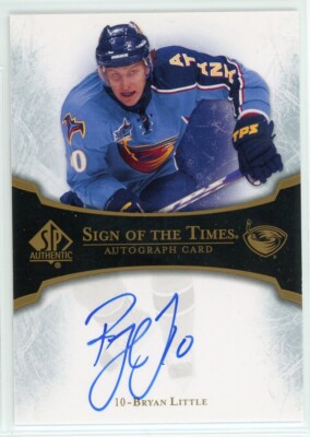 2007-08 SP Authentic Bryan Little Sign of the times on-card Autographed ...