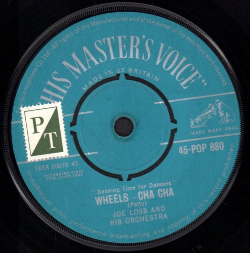 Joe Loss and His Orchestra Wheels Cha Cha 7" vinyl UK His Masters Voice ...