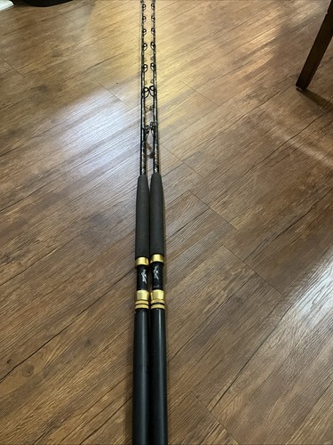 2 Star Rods Aerial Stand Up Rod 5’9” 30-80 Lb Aftco Rollers Pair Lot Of ...