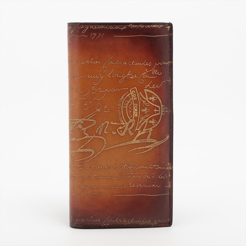 Berluti Calligraphy Leather Wallet Brown | eBay