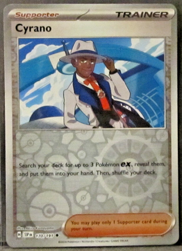 1 POKEMON CARD TCG/CYRANO/170/191/UNCOMMON/REVERSE HOLO/TRAINER/2024 | eBay