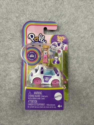 Polly Pocket PANDA mini car with doll and pet NEW. | eBay