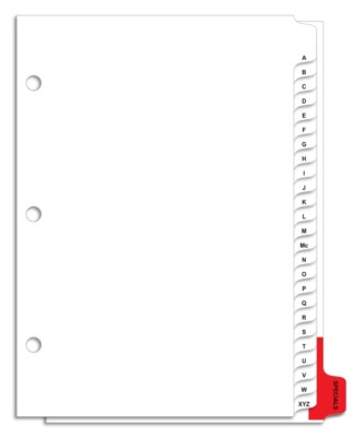 26-Tab Alphabet Divider with "SPECIALS" Tab - Ideal for Binders ...