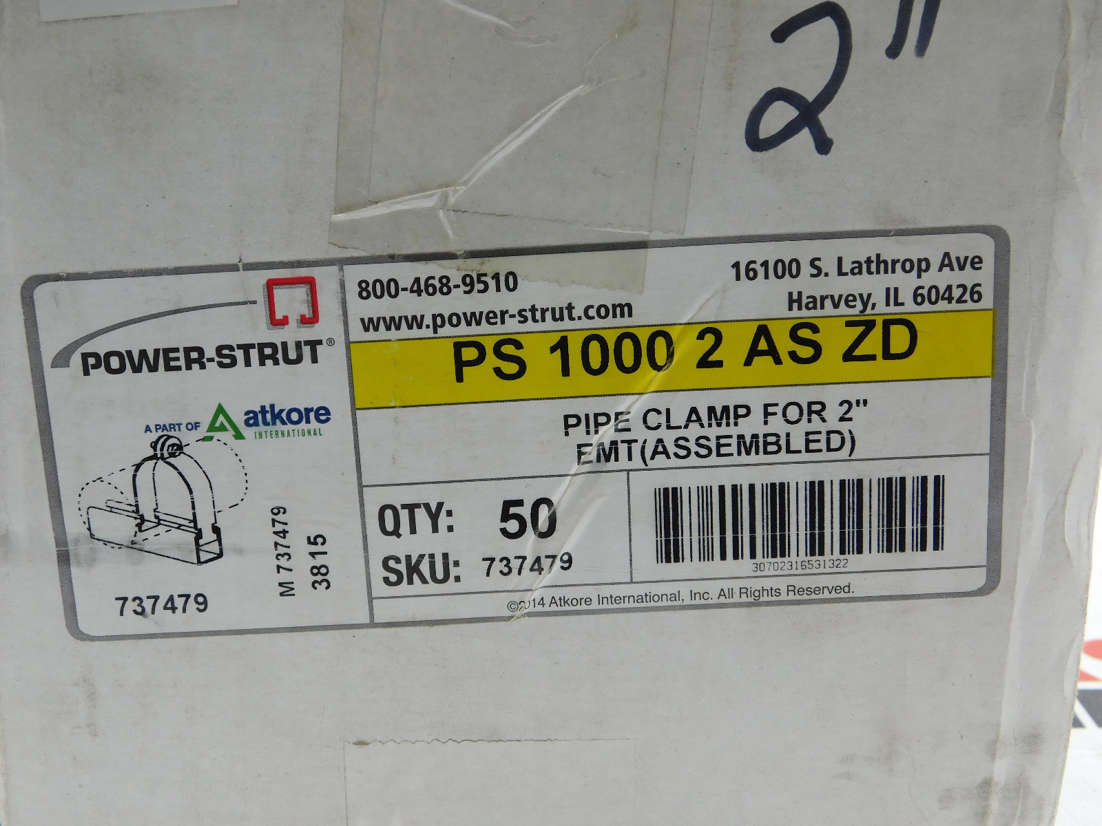 Power-Strut PS1000 2 AS ZD 2" Pipe Clamps | eBay