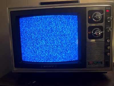 VINTAGE GAMING SONY TRINITRON KV-1214 UHF VHF 12” COLOR TV WOOD CASE ...