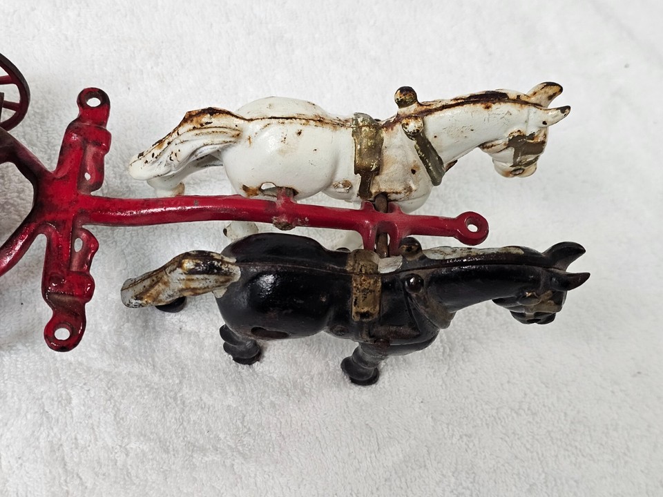 Antique Kenton Cast Iron 1905 No. 8 Horse-Drawn Farm Dray Wagon 14.5 ...