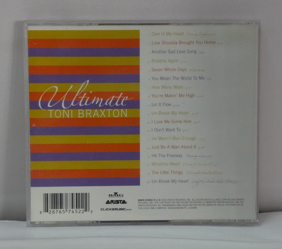 Toni Braxton -Ultimate CD Album (M0022) | eBay