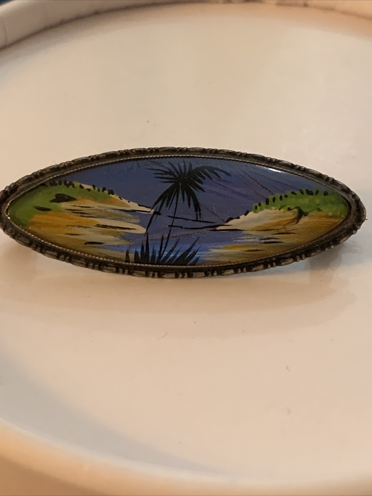 VINTAGE THOMAS MOTT BUTTERFLY WING TREE SCENE STERLIN… - Gem