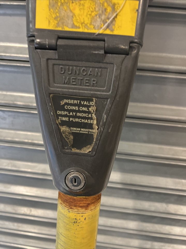 Vintage Duncan Parking Meter Used locked No Key Digital As Is With Pole ...