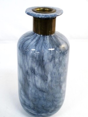 Dara International ~ Rare-Vintage Hand Blown Glass "Blue Marble Design ...