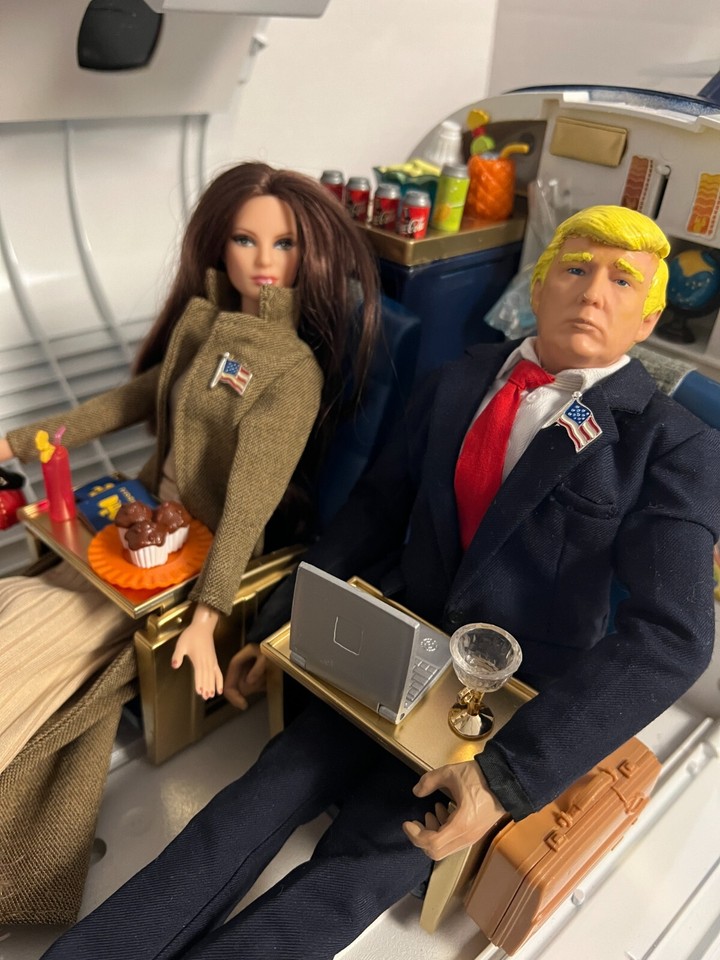 Trump Fan Gift Doll President Action Figure Barbie Plane Repaint Custom ...