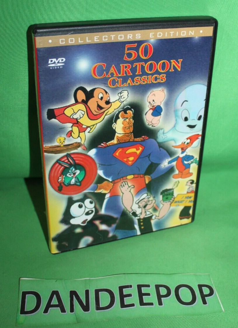 50 Cartoon Classics DVD Movie Superman Popeye Felix Mighty Mouse Bugs ...