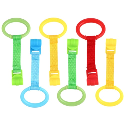 6 Pcs Baby Standing Pull Ring Travel Crib Hanging Cot Rings for to | eBay