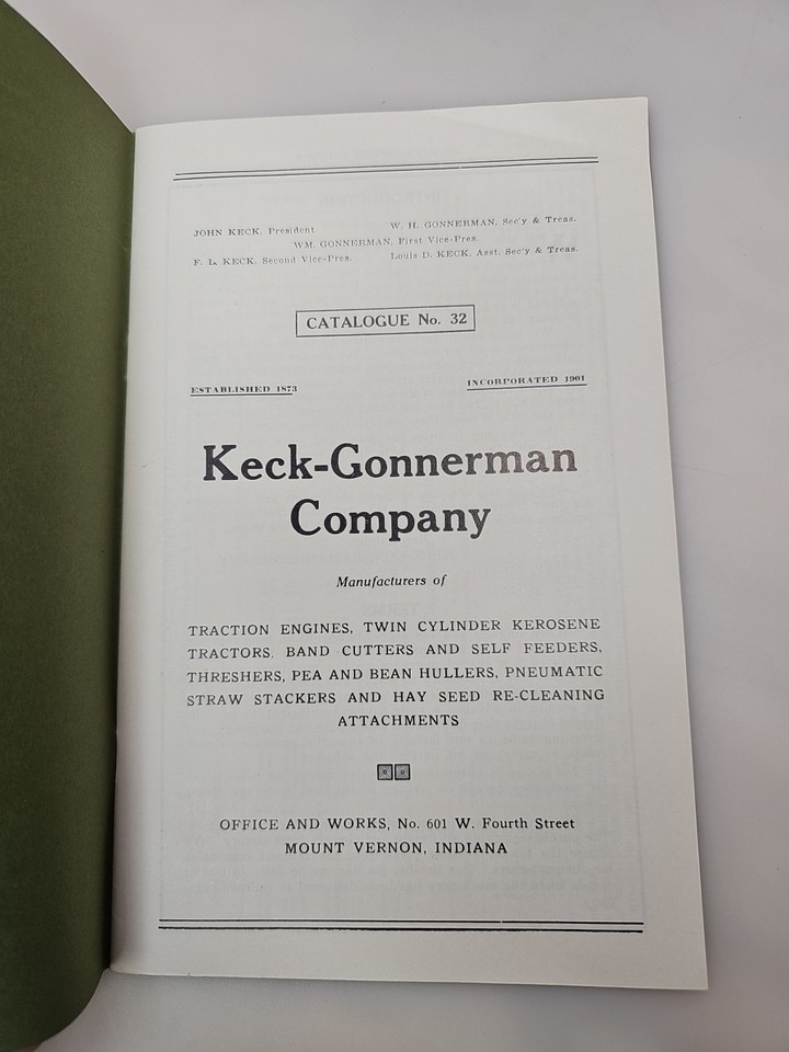 KECK-GONNERMAN COMPANY THRESHER Machinery Literature RARE THRESHING | eBay