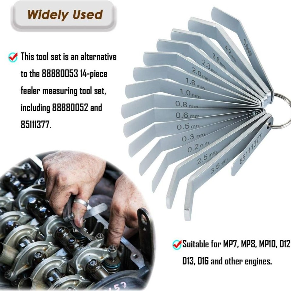 Feeler Gauge Jake Brake Tool Set For Volvo Mack MP7 MP8 MP10 D12 D13 ...