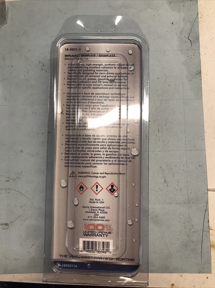 Replaces 92- 86166q1 Alpha, Bravo Bellows Adhesive Glue, Rtv Sealant 18 ...