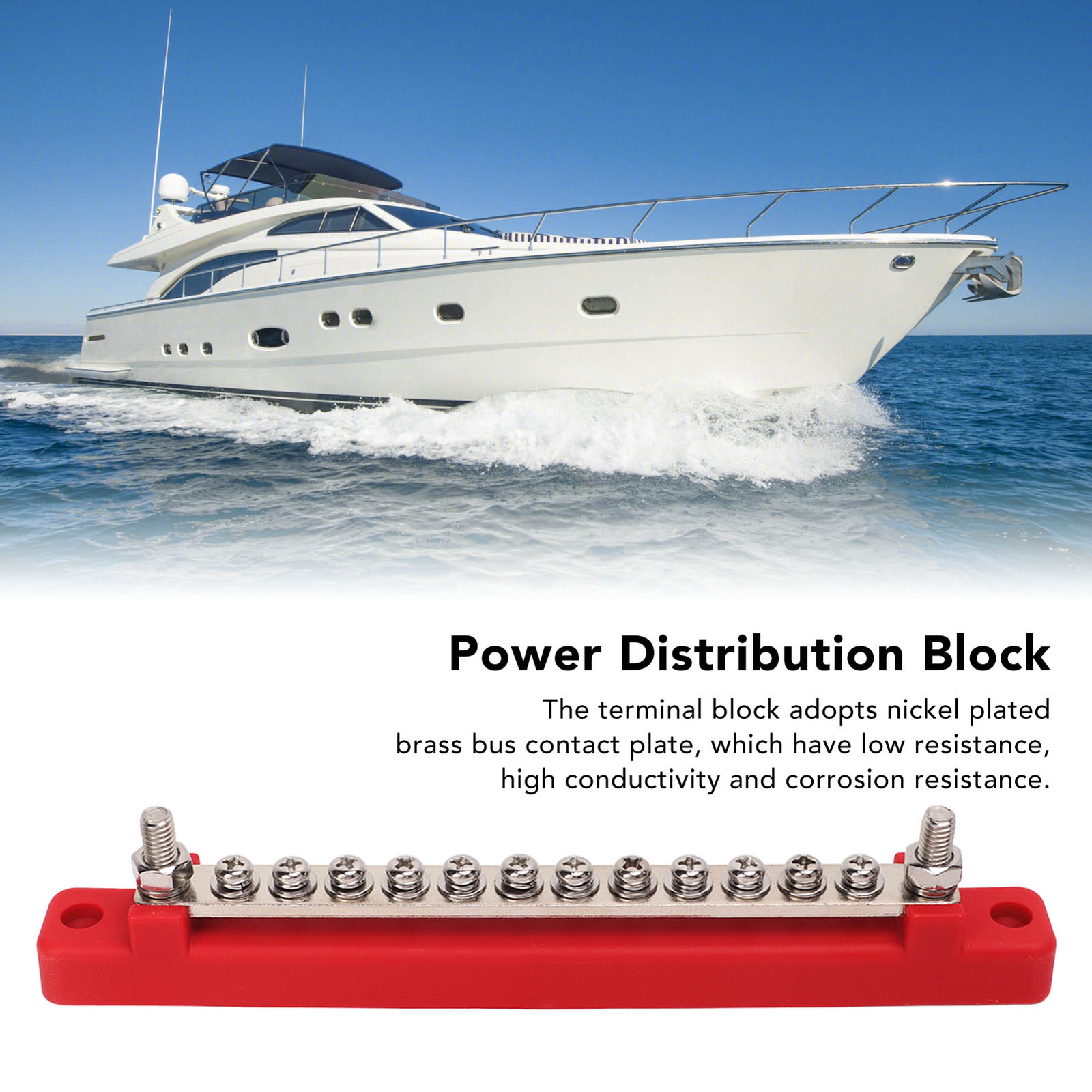 √ 12 Post Power Distribution Block Bus Bar Set 2xM6 Post 12xM4 Screw ...