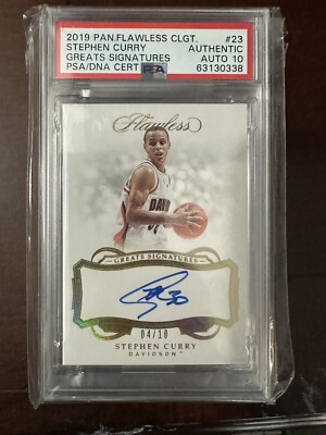 2019 Flawless Collegiate - Great Signatures Stephen Curry Auto 4/10 | eBay