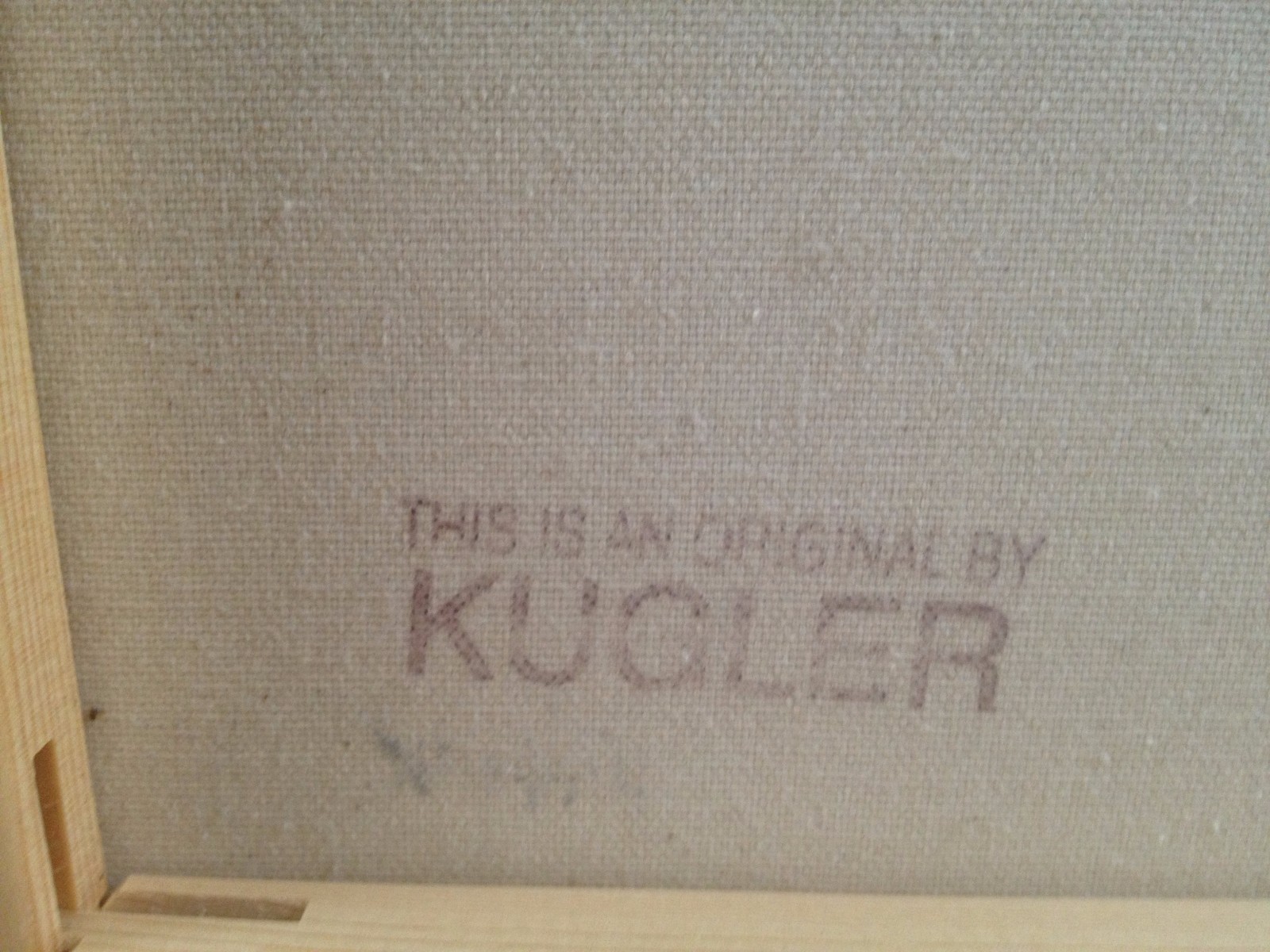 ORIGINAL SIGNED JOSEF KUGLER ABSTRACT PAINTING ACRYLIC CANVAS 29" x 25 ...