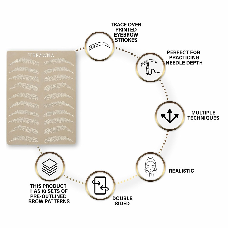 Eyebrow Microshading & Microblading Kit for Professionals and Beginners ...