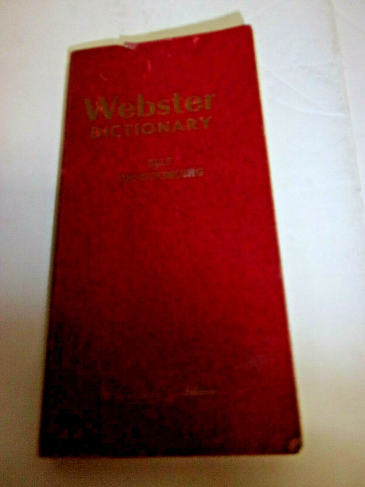 Webster Self Pronouncing Dictionary Deluxe Edition Vest Pocket Size ...