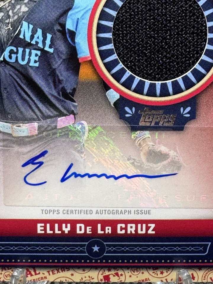 2024 Topps Update All Star Stitch Autograph Red Elly De La Cruz #ASSA ...