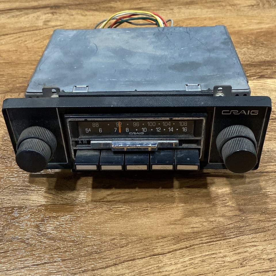 Vintage Craig Car Stereo AM FM Radio w/ 10-Station Preset Tuning 1902 ...