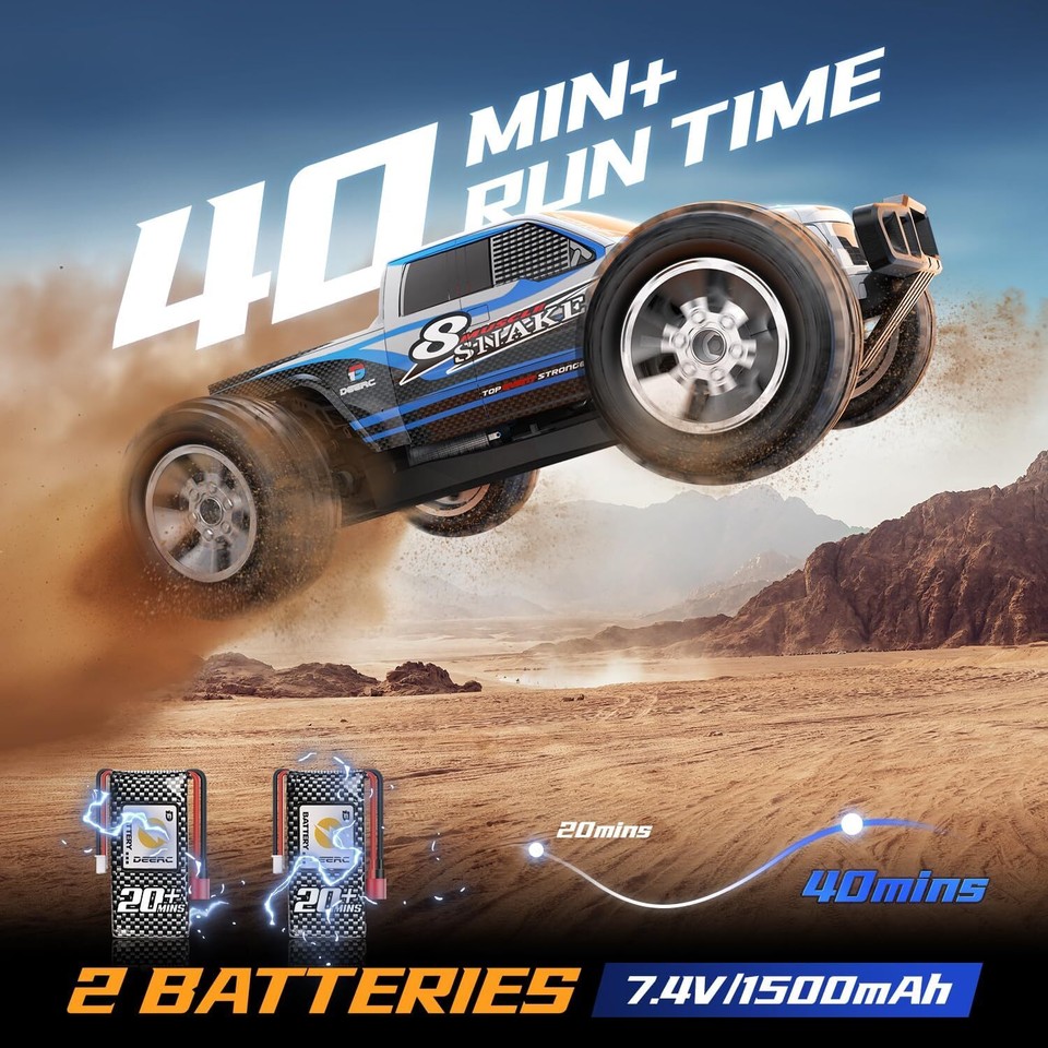 DEERC 9200E 4WD Large RC Car 48KM/H 1:10 Scale 2.4GHz Off Road Monster ...