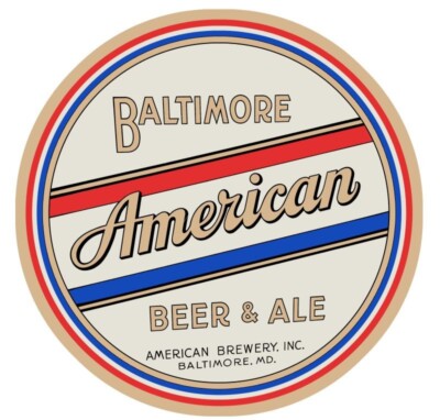 American Beer & Ale of Baltimore, MD NEW Sign 28" Dia. Round AMERICAN ...