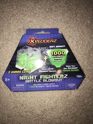 Xploderz Night Flighterz Battle Blowout Ammo Clips & 1000 Rounds 2012 ...