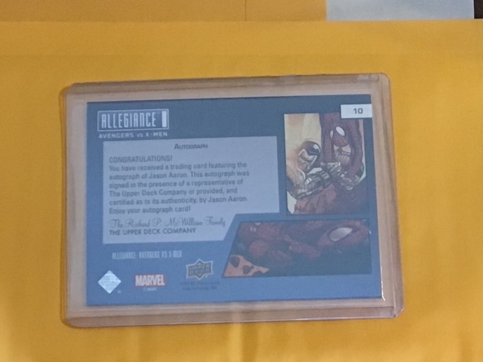 2023 Allegiance Avengers VS X-Men-Chapters #10 Autograph Jason Aaron ...