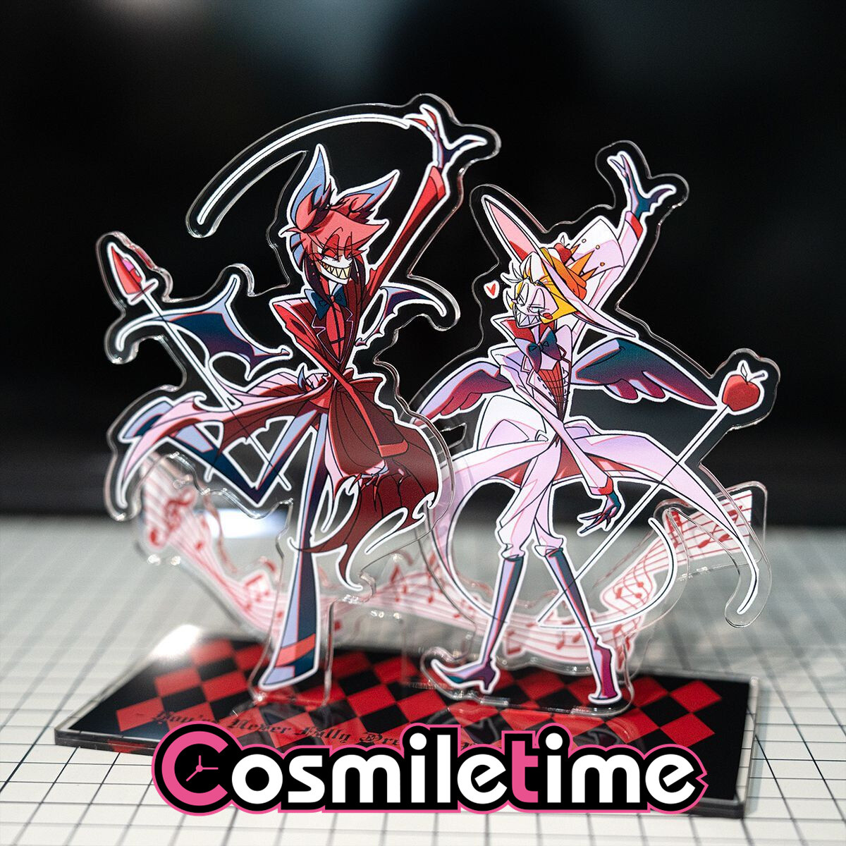 Hazbin Hotel Alastor Lucifer Acrylic Figure Stand Table Decors ...
