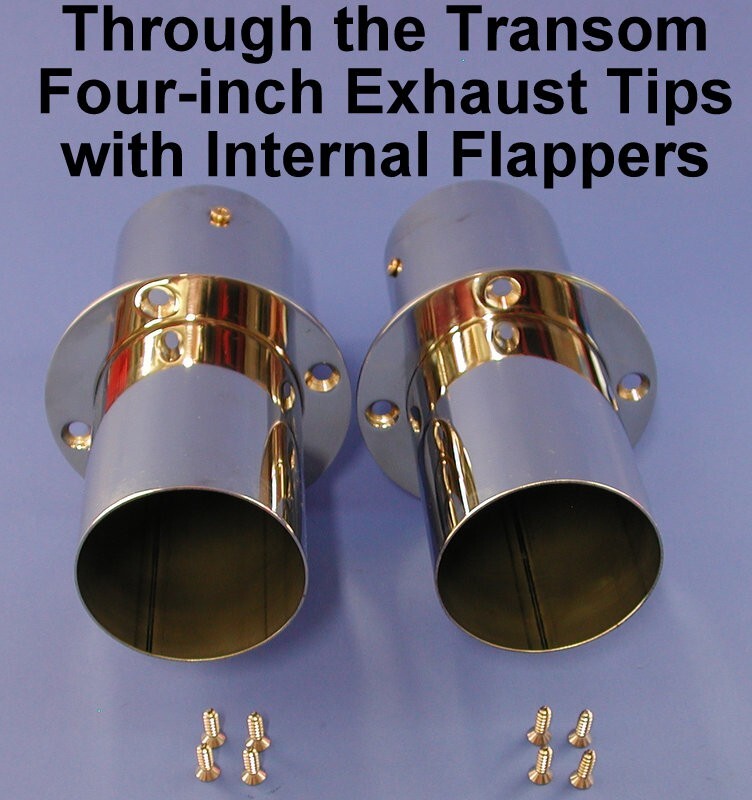 TIPS FOR TRANSOM EXHAUST USED W 4 INCH HOSE 10 INCHES LONG WITH ...