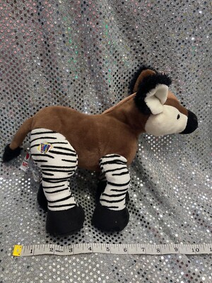 Webkinz Okapi Zebra Giraffe 8" Plush Safari No Code Ganz Stuffed Animal ...