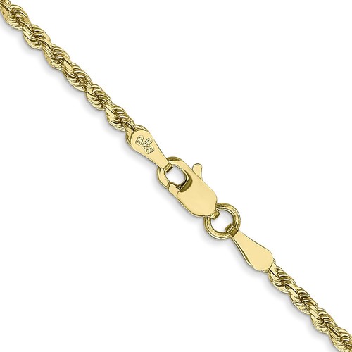 10K Yellow Gold 2mm Diamond-cut Rope Chain 18 Inch | eBay