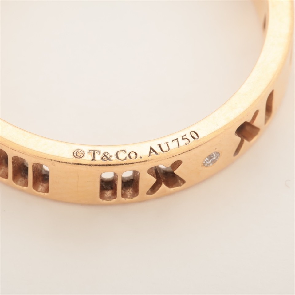 Tiffany Pierced Atlas 4P diamond Ring 750(PG) 3.3g | eBay