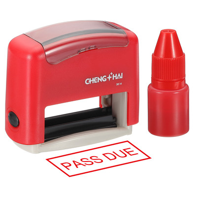 Pass Due Self Inking Stamp Ink Stamp, Office Stamps with Red Ink | eBay ...