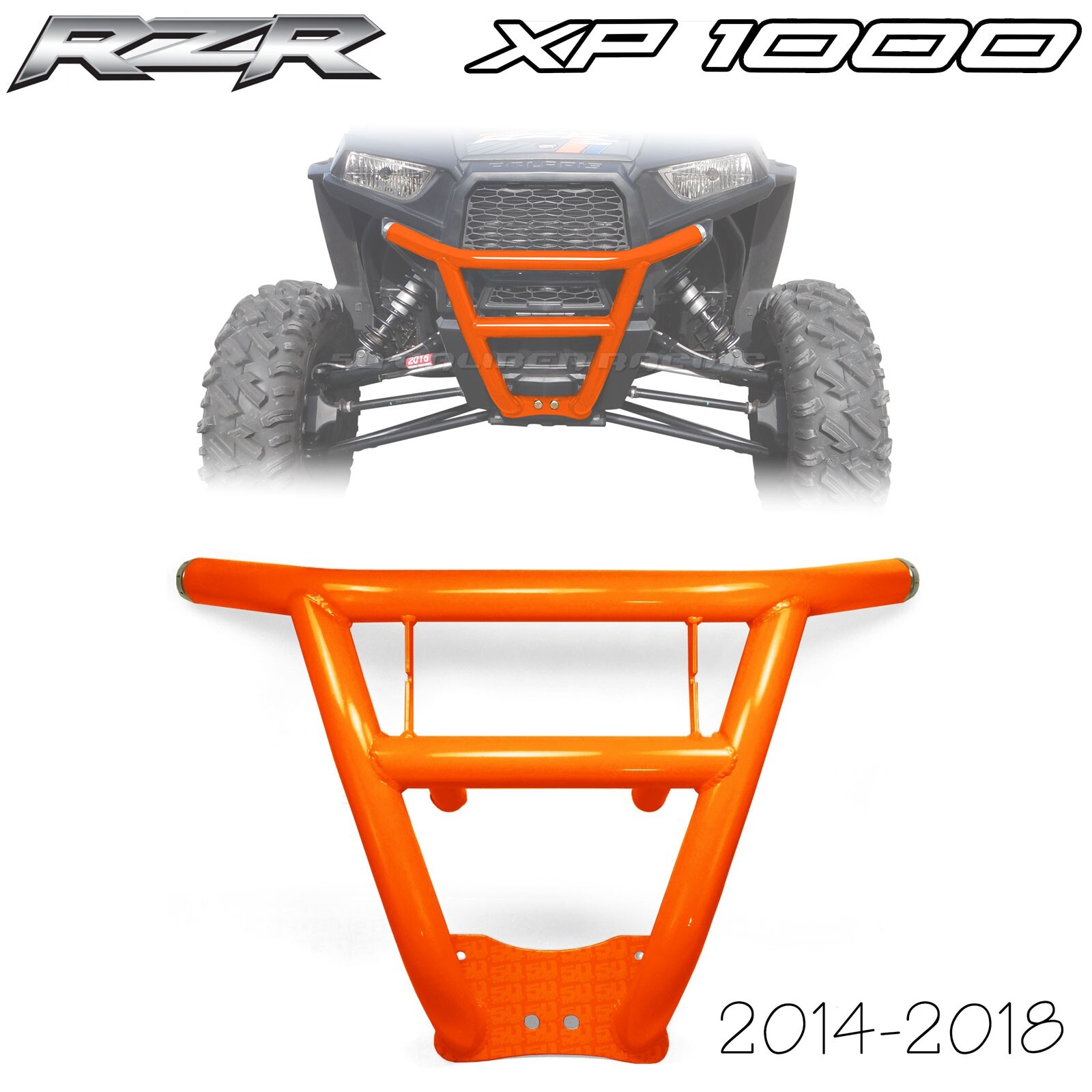 RZR XP 1000 Turbo 2014-18 Pro Race Front Bumper Guard USA Made Orange ...