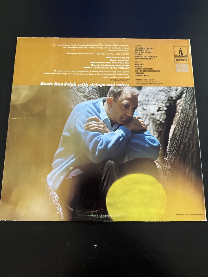 Boots Randolph Boots with Strings Vinyl LP Monument Records | eBay