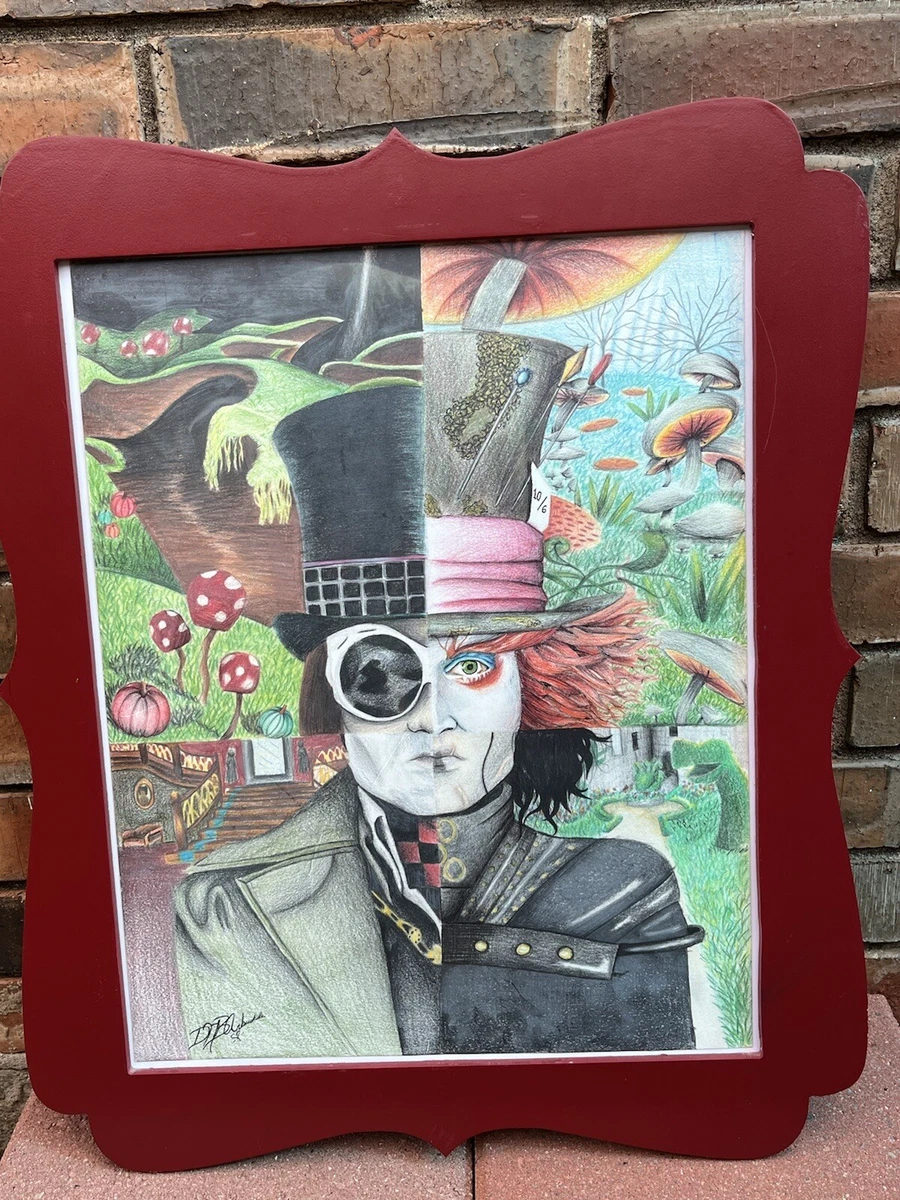 Johnny Depp Mad Hatter Full Body Drawing